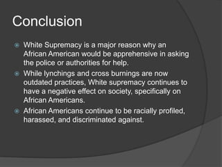White supremacy in america freshman english 003 revised-1 | PPTX
