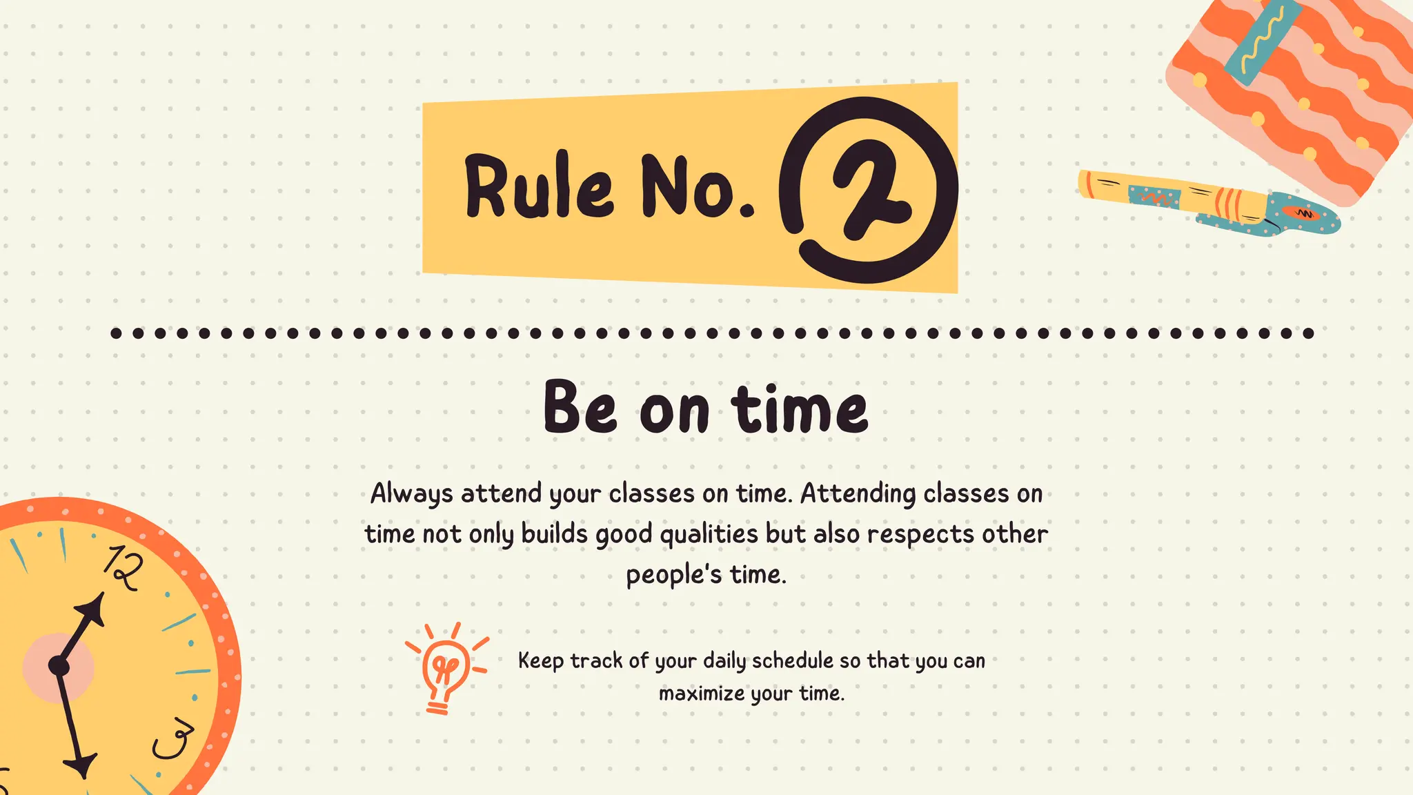 White Yellow Orange Fun Classroom Rules Presentation.pdf