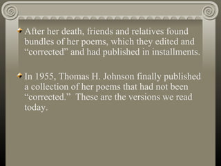 Whitman dickinson | PPT