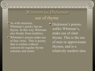 Whitman dickinson | PPT