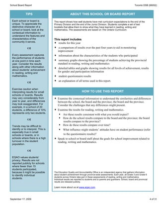 EQAO Board Report | PDF