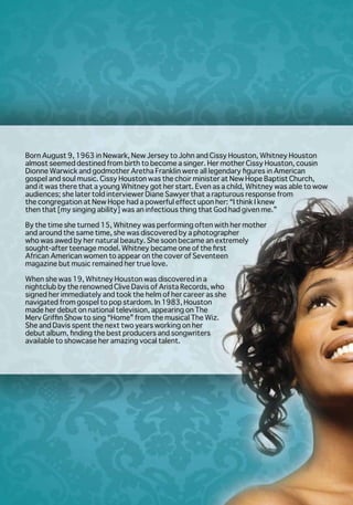 Whitney Houston's Official Funeral Program | PDF
