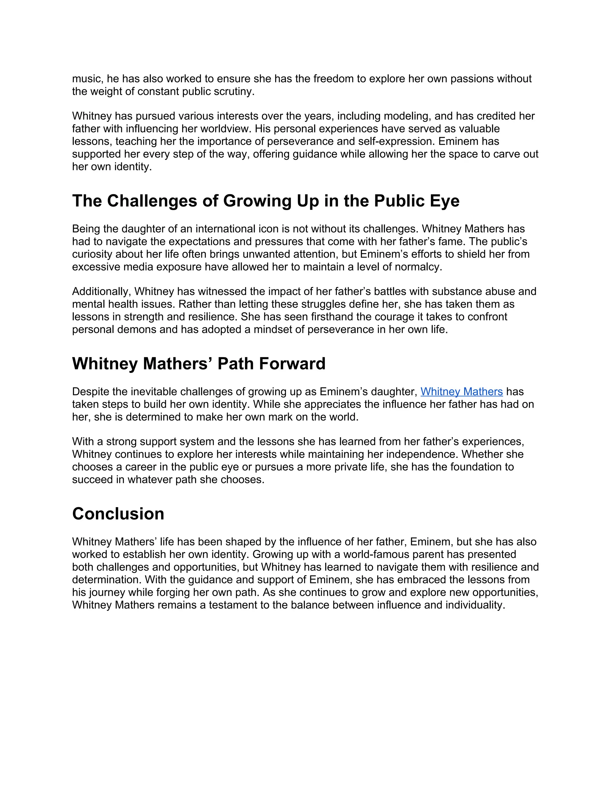 Whitney Mathers: Growing Up in Eminem’s Shadow | DOCX