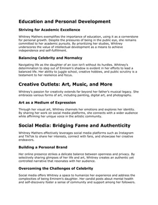 Whitney Mathers_ Crafting Her Identity Beyond Eminem's Shadow.docx