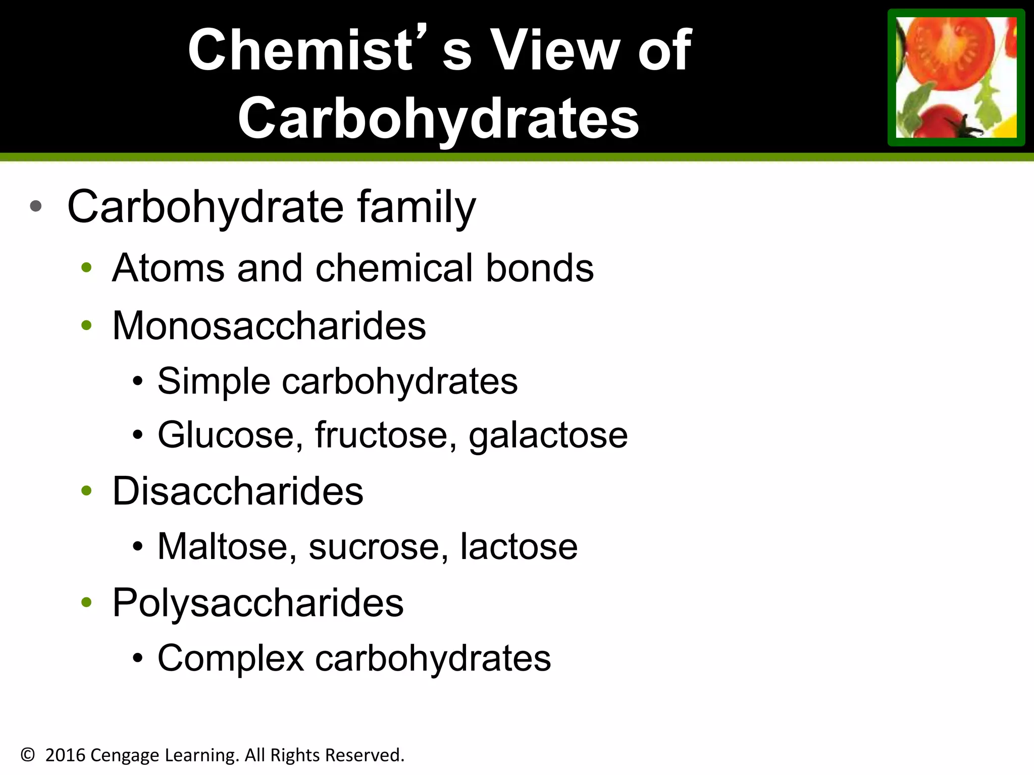 Chapter 4: The Carbohydrates: Sugars, Starches, and Fibers | PPTX