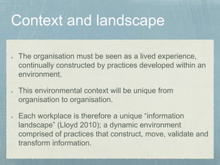 Mapping the information landscape: techniques from the Bibliotek ...