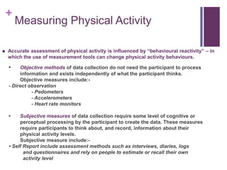 Whi u3 assessment of physical activity behaviour | PPTX | Diseases and Conditions | Medical Health