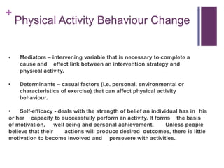 Whi u3 changing physical activity behaviour | PPTX | Healthy Living