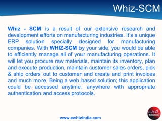 Manufacturing ERP Software - WhizSCM | PPT