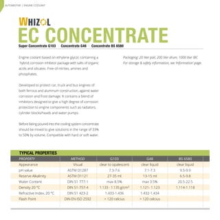 Whizol product cat 03 14 | PDF | Chemistry | Science