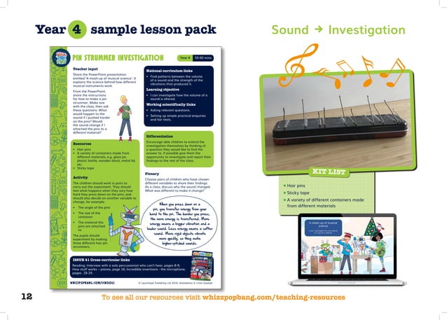 Whizz Pop Bang primary science teaching resources sample pack | PDF