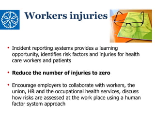 Incident reporting of safety risks and injuries | PPT