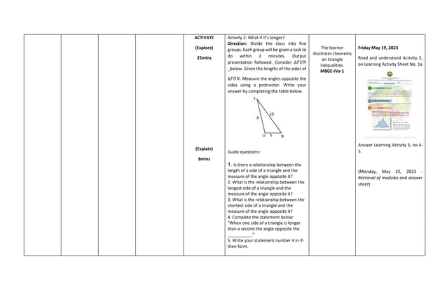 WHLP MATH 10 for Modular Learning during pandemic | DOCX | Physics | Science