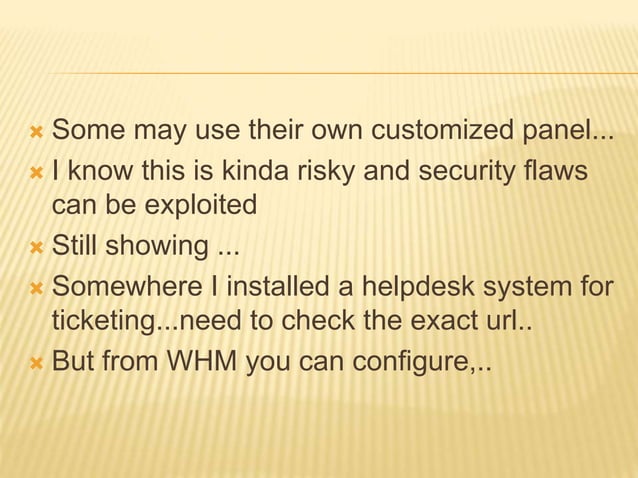 Whm And Cpanel Overview Hosting Control Panel Overview Pptx Web Hosting Internet