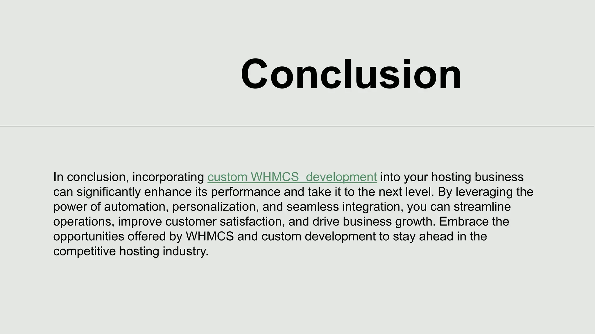 Whmcs Module And Custom Development Ppt
