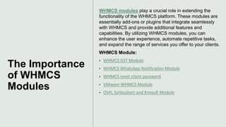 WHMCS Module and Custom Development | PPT