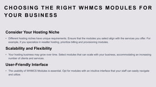 WHMCS Modules | PPTX
