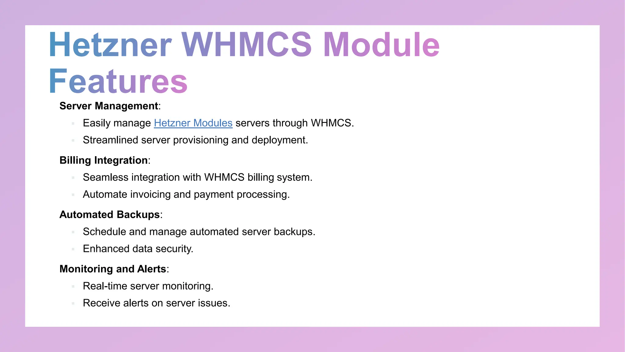 WHMCS Modules for Hosting | PPTX