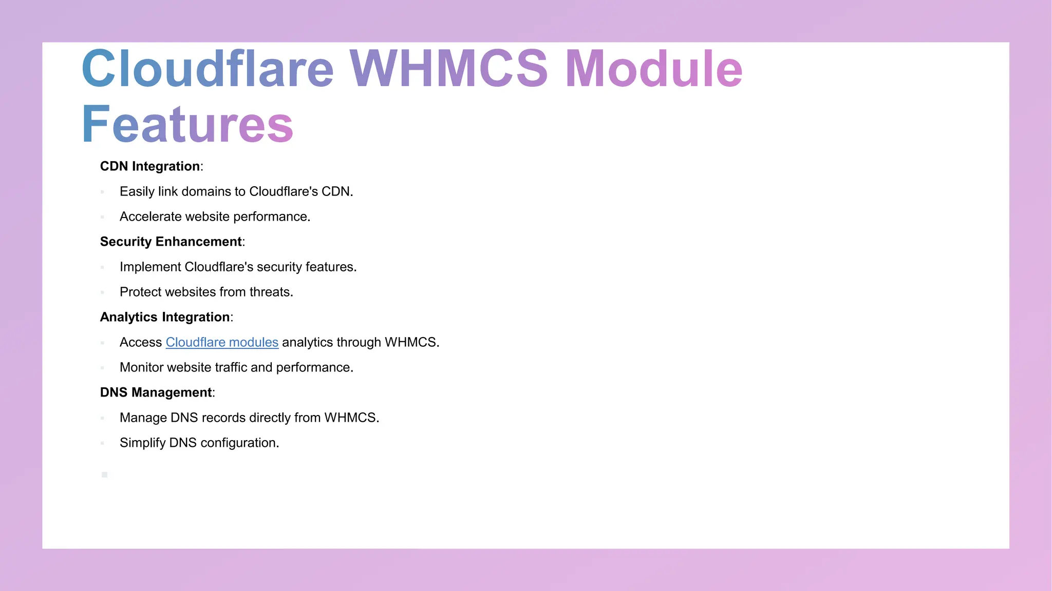 WHMCS Modules for Hosting | PPTX