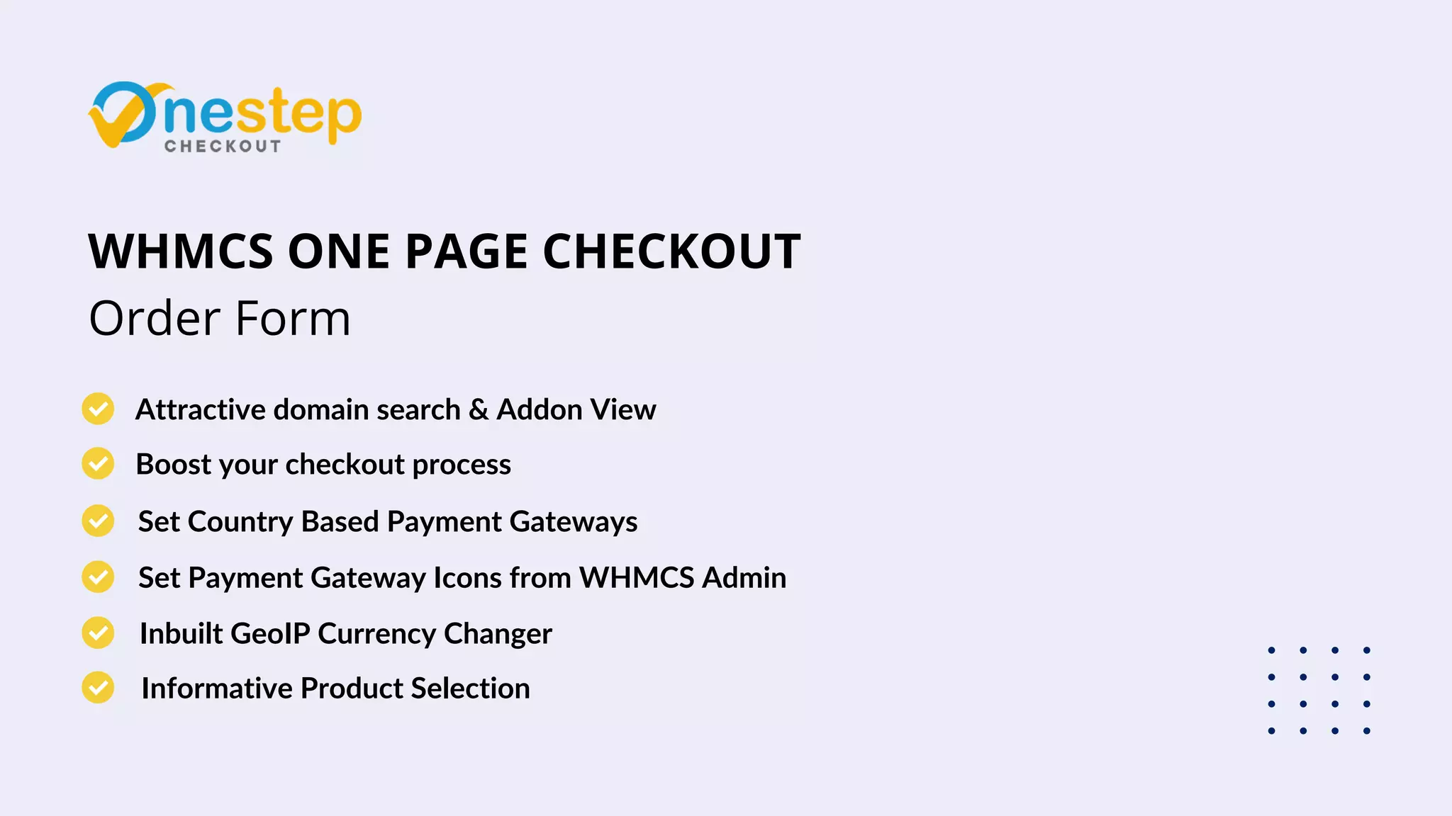 Whmcs Order Form Template One Page Checkout Ppt