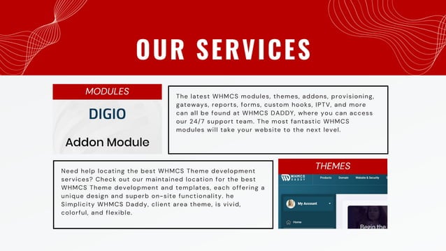 WHMCS Services Expert on Themes and Custom Modules! | PPT