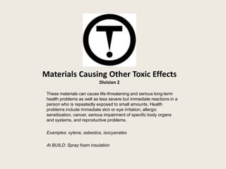 Whmis | PPTX | Chemistry | Science