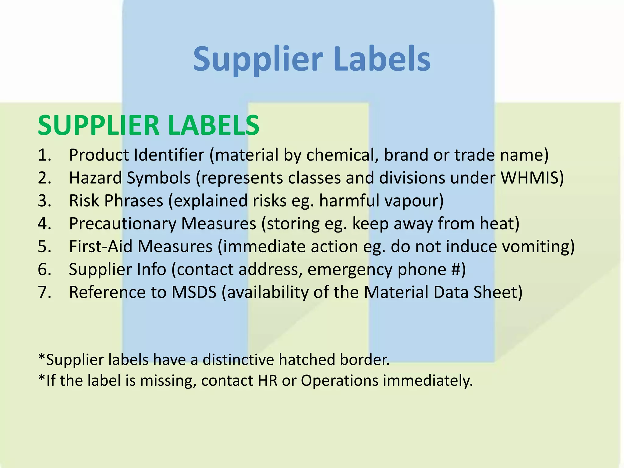 Whmis presentation | PPTX