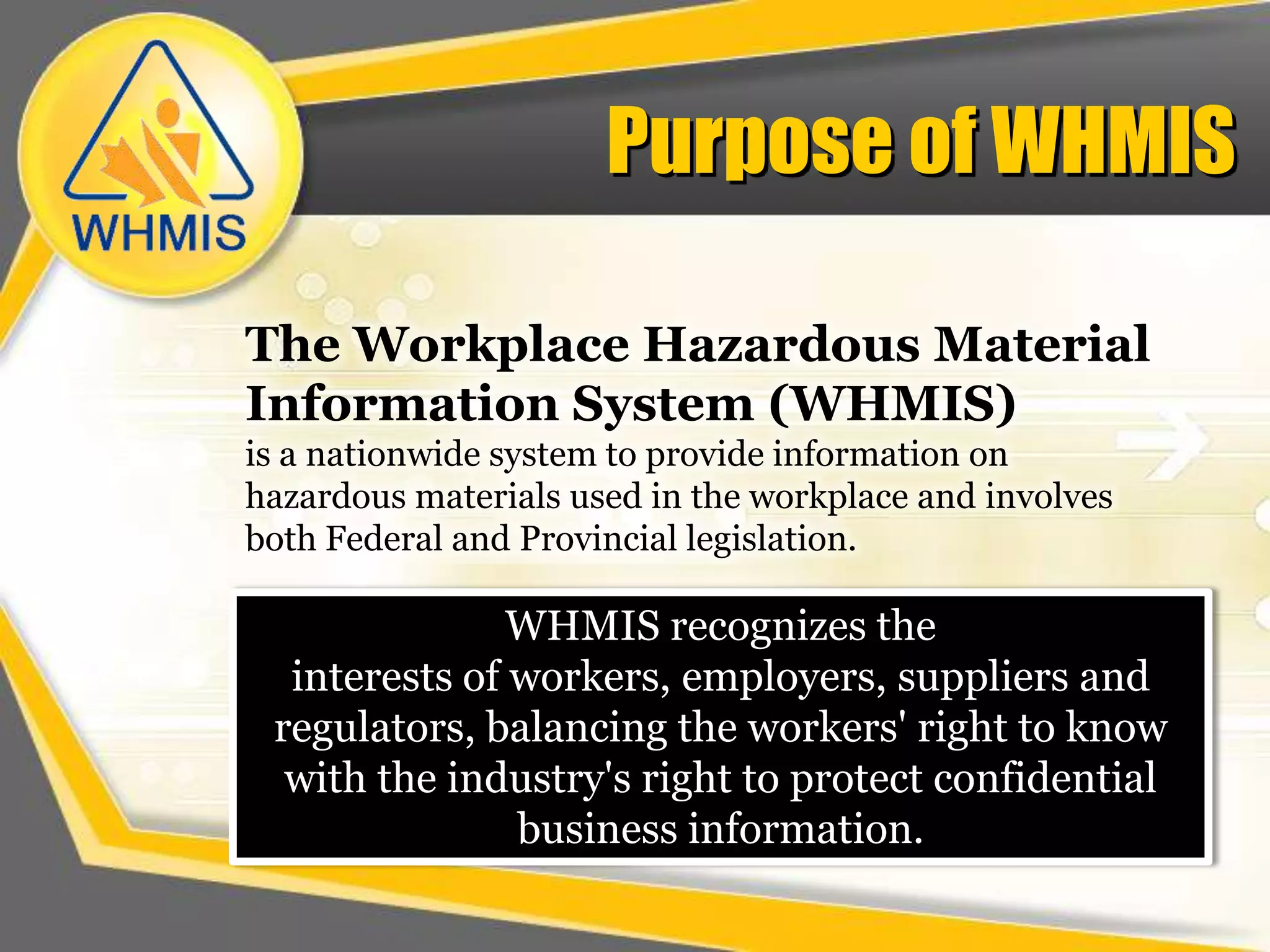 Whmis Presentation 2011 Rev | PPT