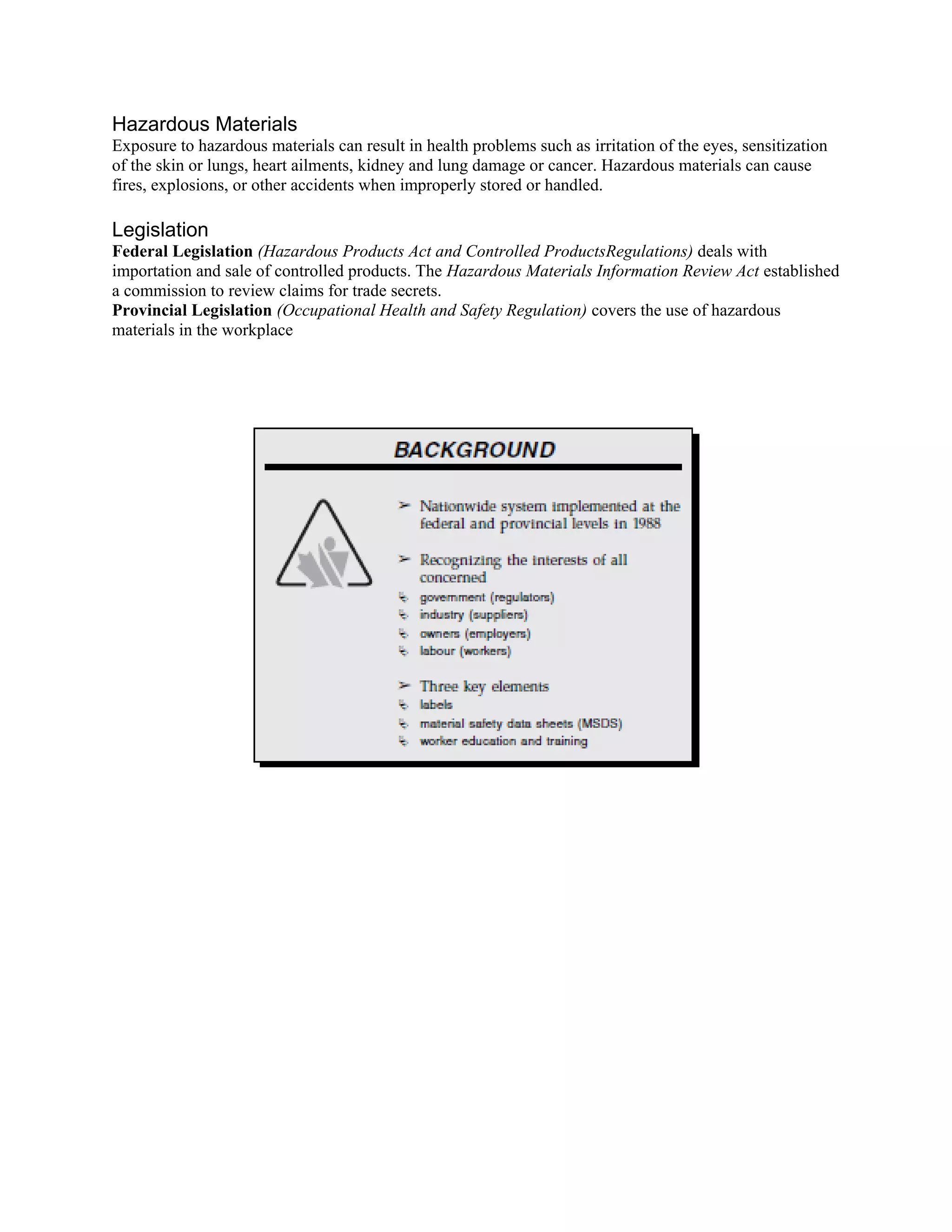 Workplace Hazardous Material Information Systems Basics | PDF