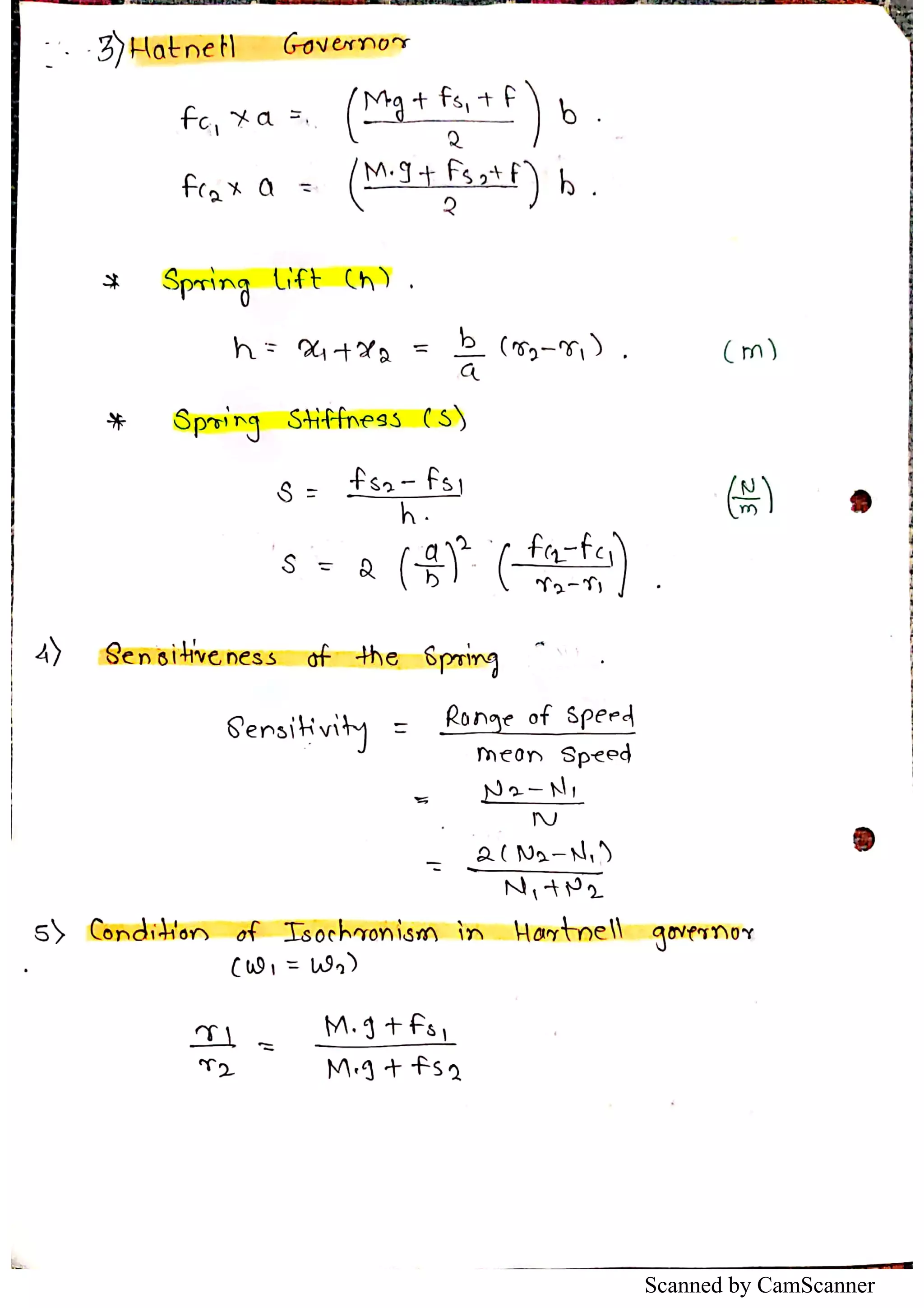 Dynamics of Machinery formulas | PDF