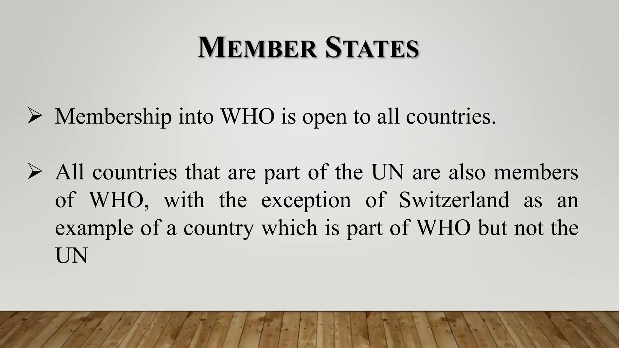 World Health Organization | PPTX