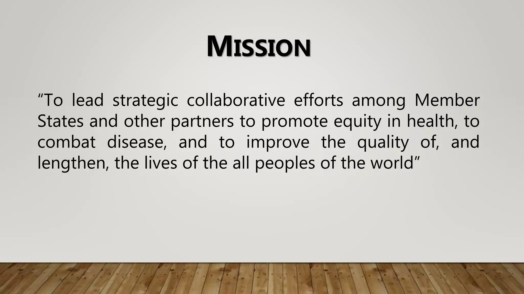 World Health Organization | PPTX