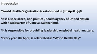 world health orrganization | PPT