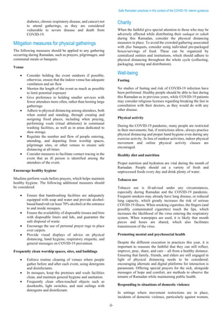 Safe Ramadan Practices in the Context of the COVID-19 (WHO-COVID-19 ...