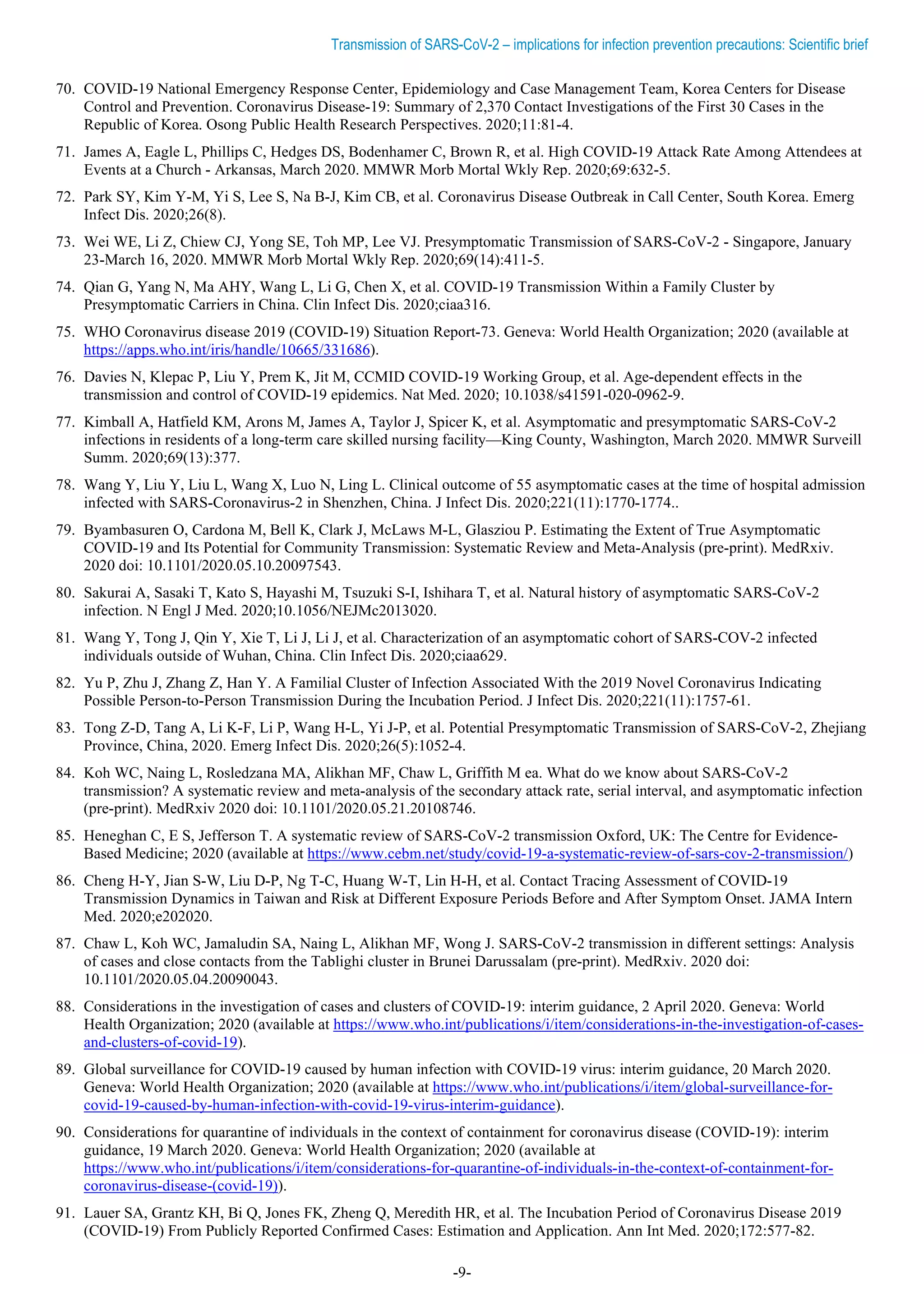 Informe de la OMS sobre transmisión del coronavirus | PDF