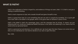 WHO IS JESUS CHRIST, REPENTANCE AND FAITH | PPTX
