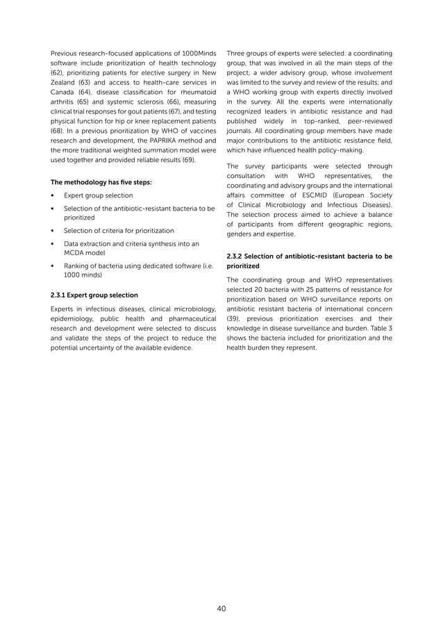 prioritization of pathogens to guide discovery, research and development of new antibiotics for ...