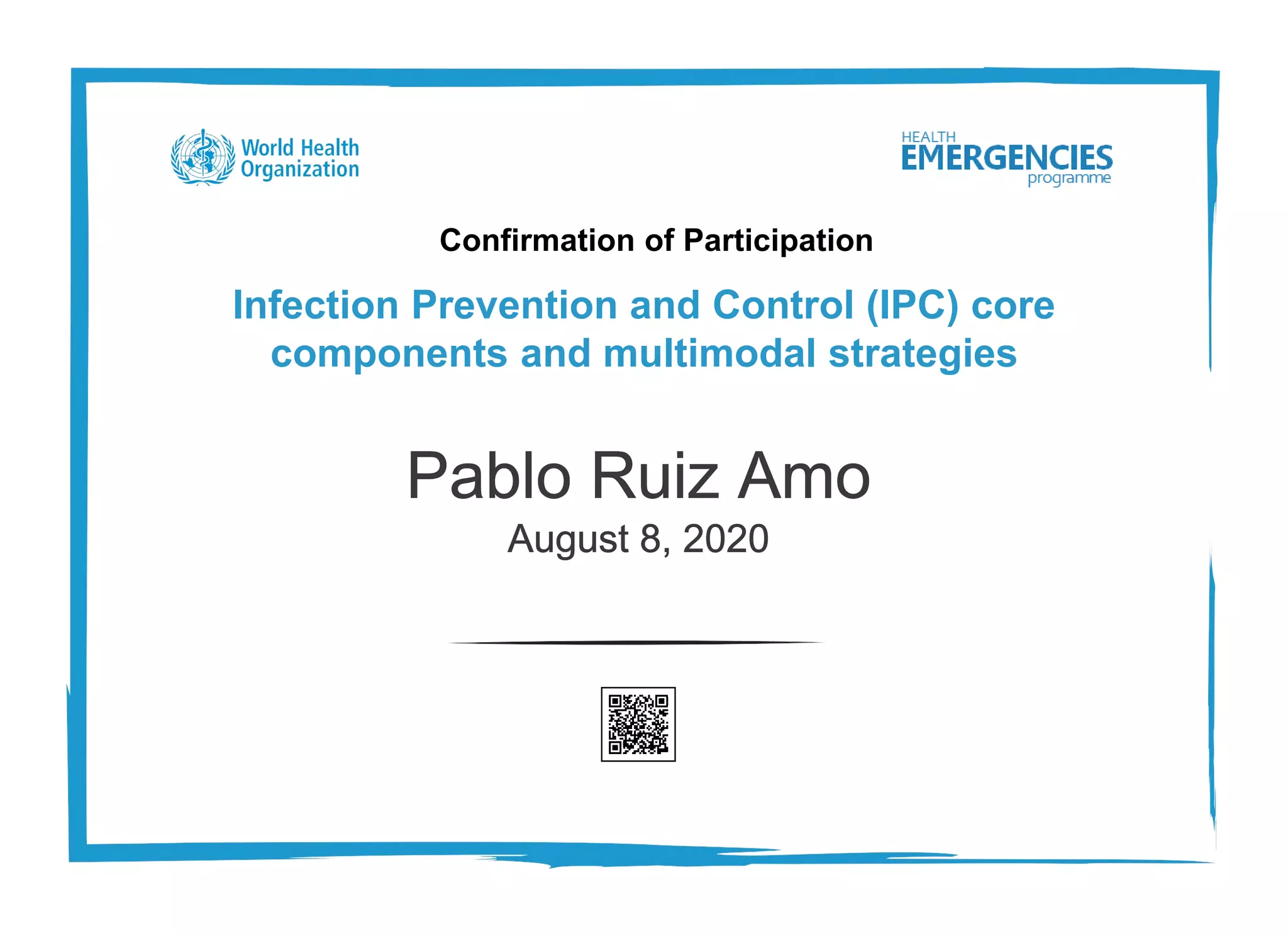 WHO - Infection Prevention and Control (IPC) - Pablo Ruiz Amo | PDF