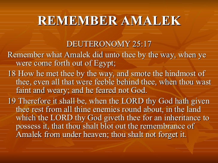 Who Is Amalek