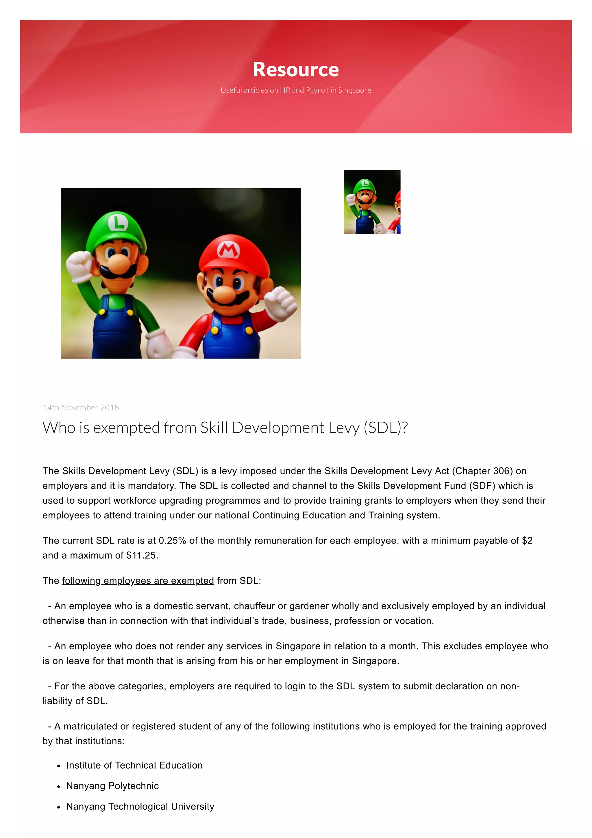 Who is exempted from skill-development levy (SDL) | PDF