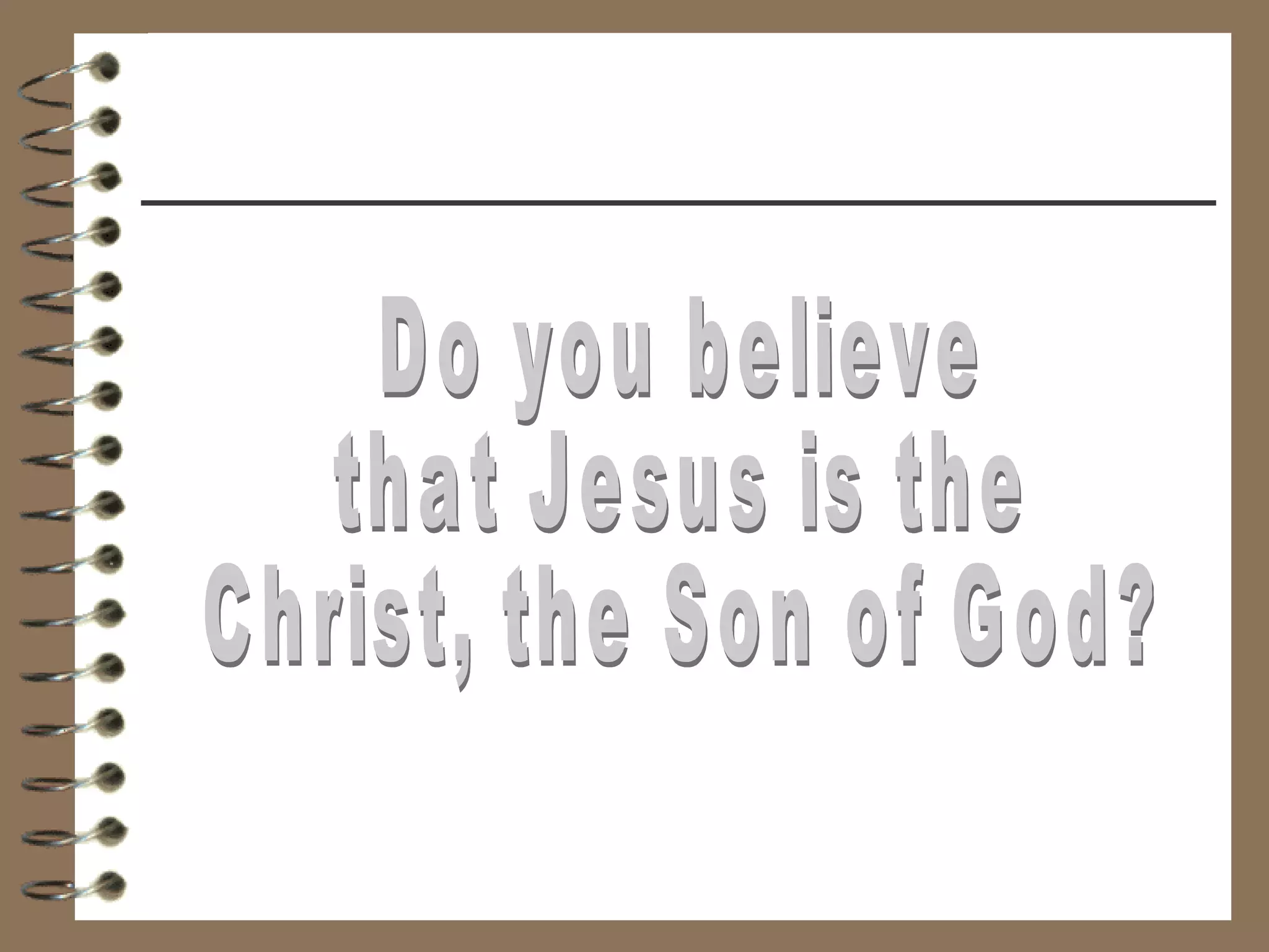 Who Is Jesus Christ | PPT