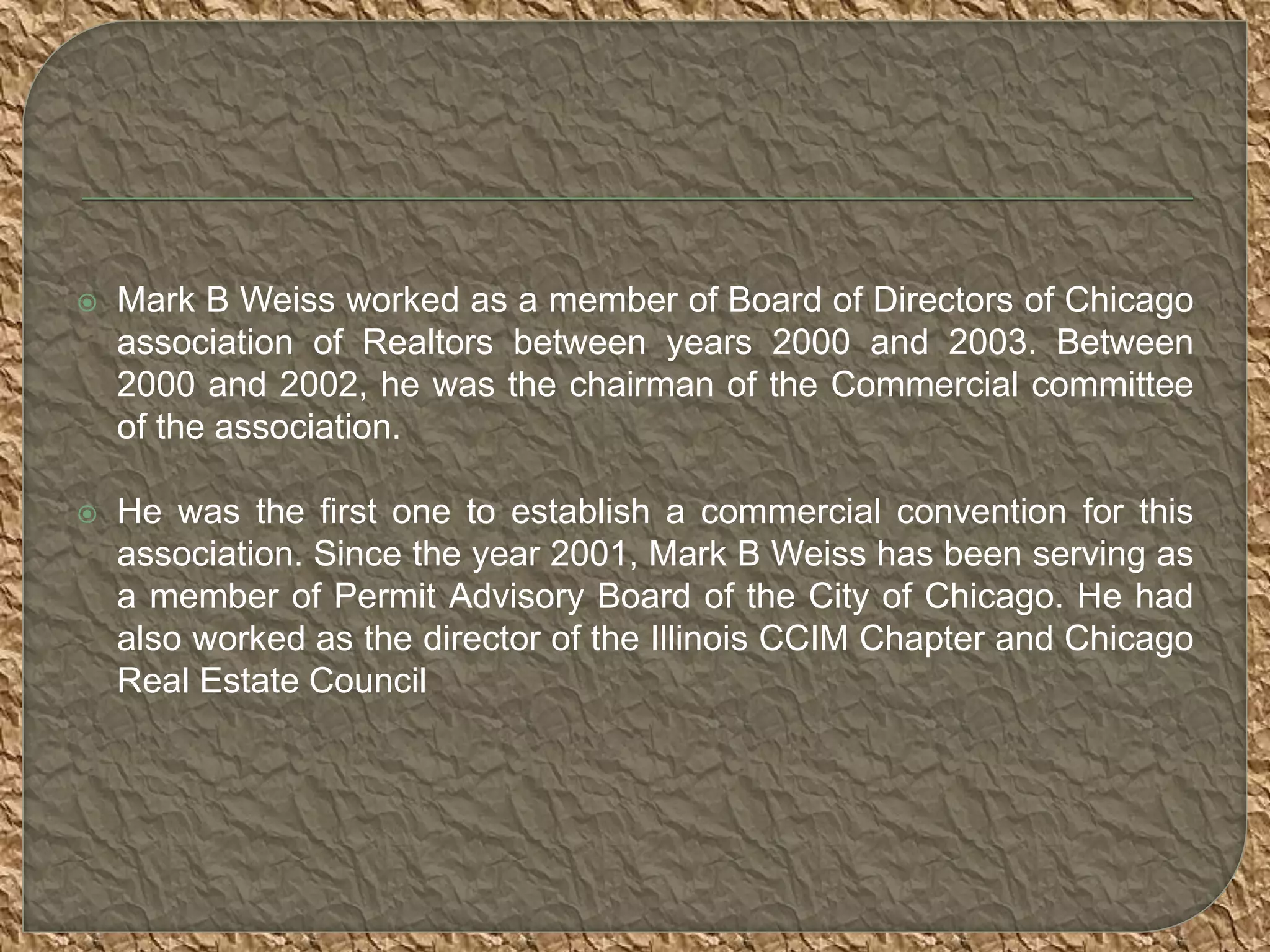 Who is mark b weiss | PPT