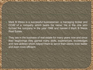 Who is mark b weiss | PPT