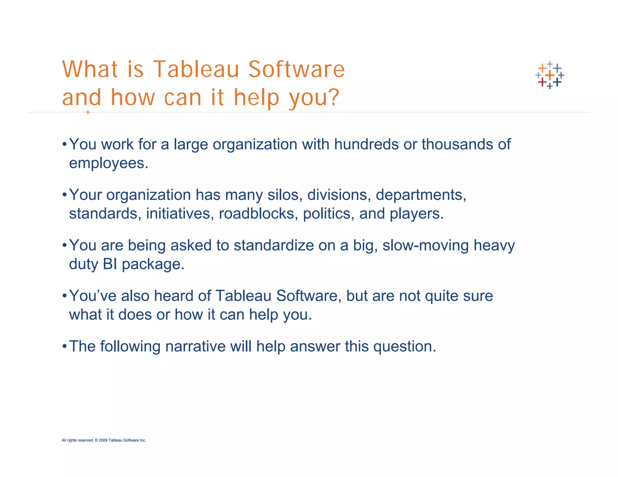 Who Is Tableau Software For? | PPT