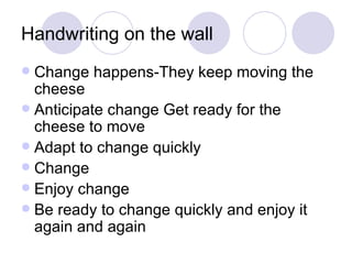 Who moved my Cheese? | PPT