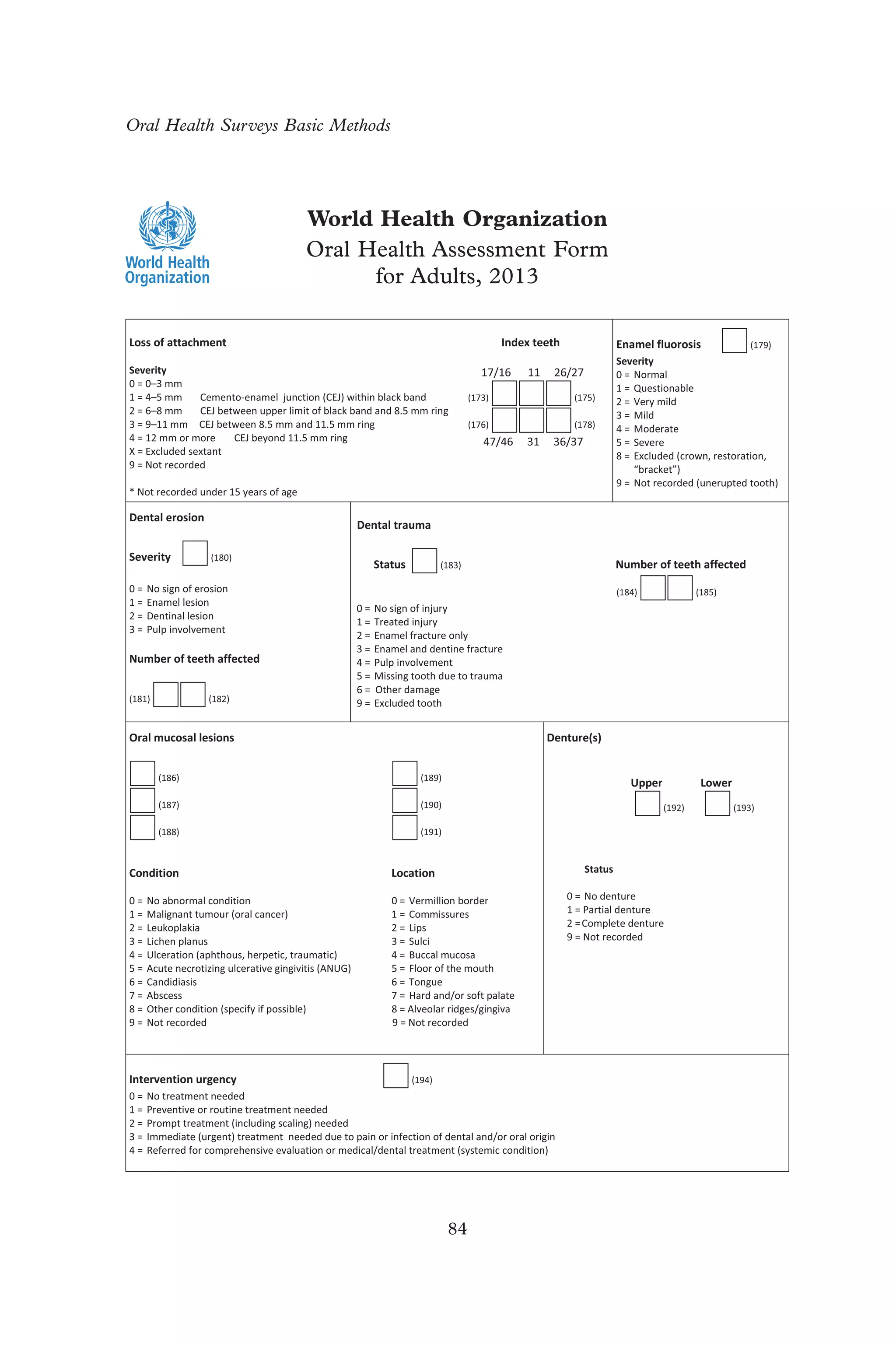 Who oral-health-surveys-basic-methods-5th-edition-2013 | PDF