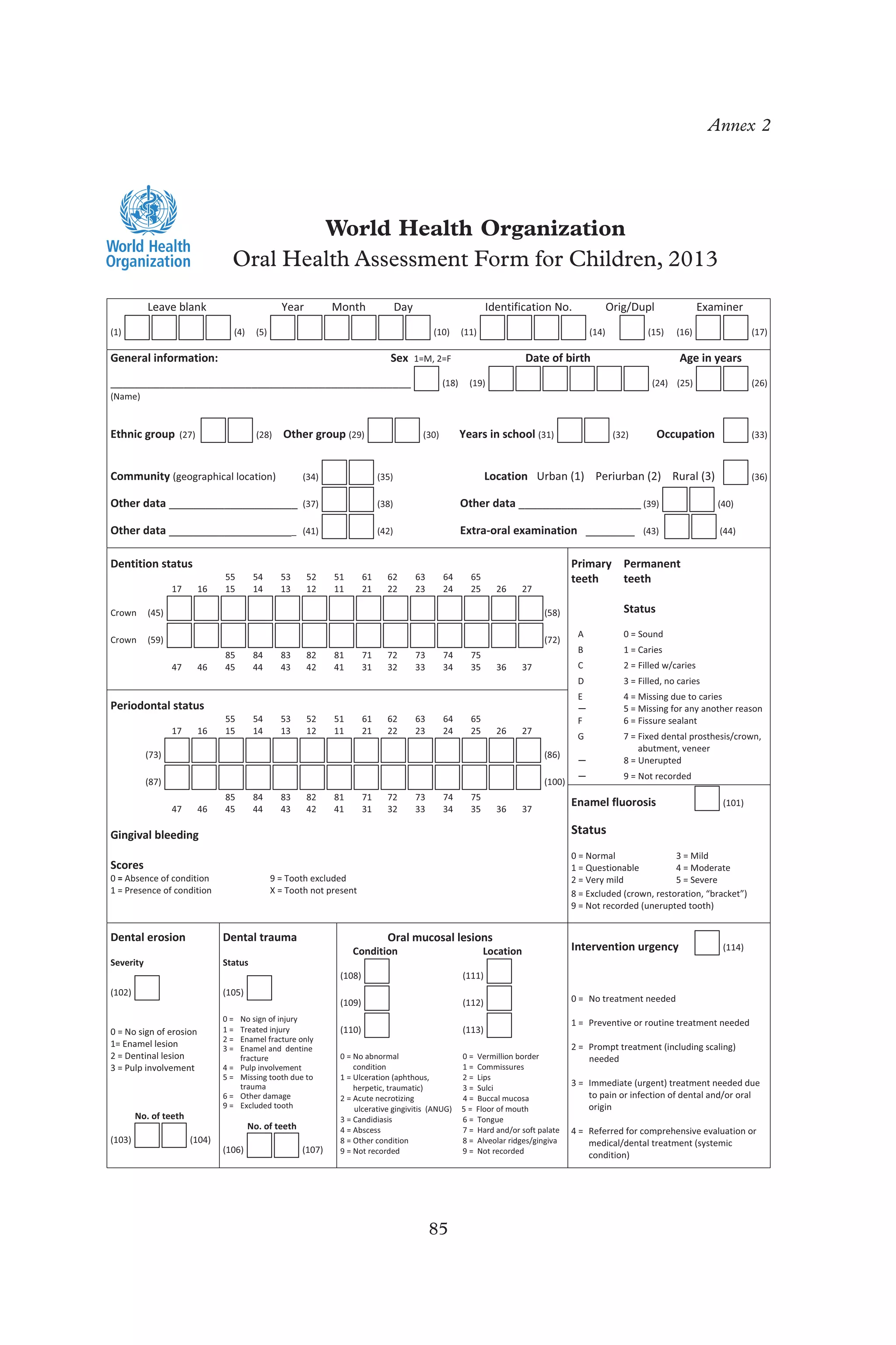 Who oral-health-surveys-basic-methods-5th-edition-2013 | PDF