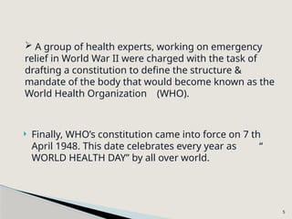 WHO -world health organization PowerPoint | PPTX