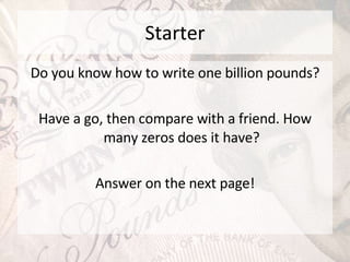 Who Wants To Be A Billionaire Powerpoint Lesson 1 | PPT