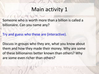 Who Wants To Be A Billionaire Powerpoint Lesson 1 | PPT